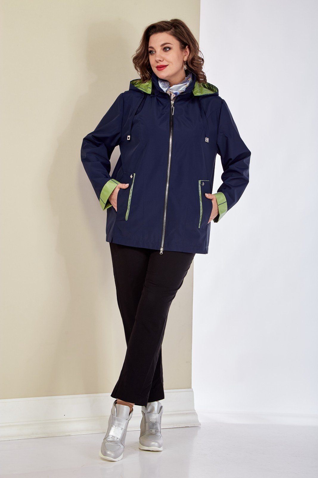 Куртка 2143 темно-синий Shetti купить - 8% скидка | в наличии